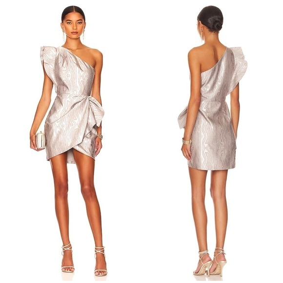 SAYLOR | Dresses | Saylor Ann Mini Dress In Silver Size Xs | Poshmark